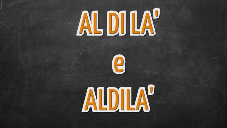 Al di là o aldilà: come si scrive?